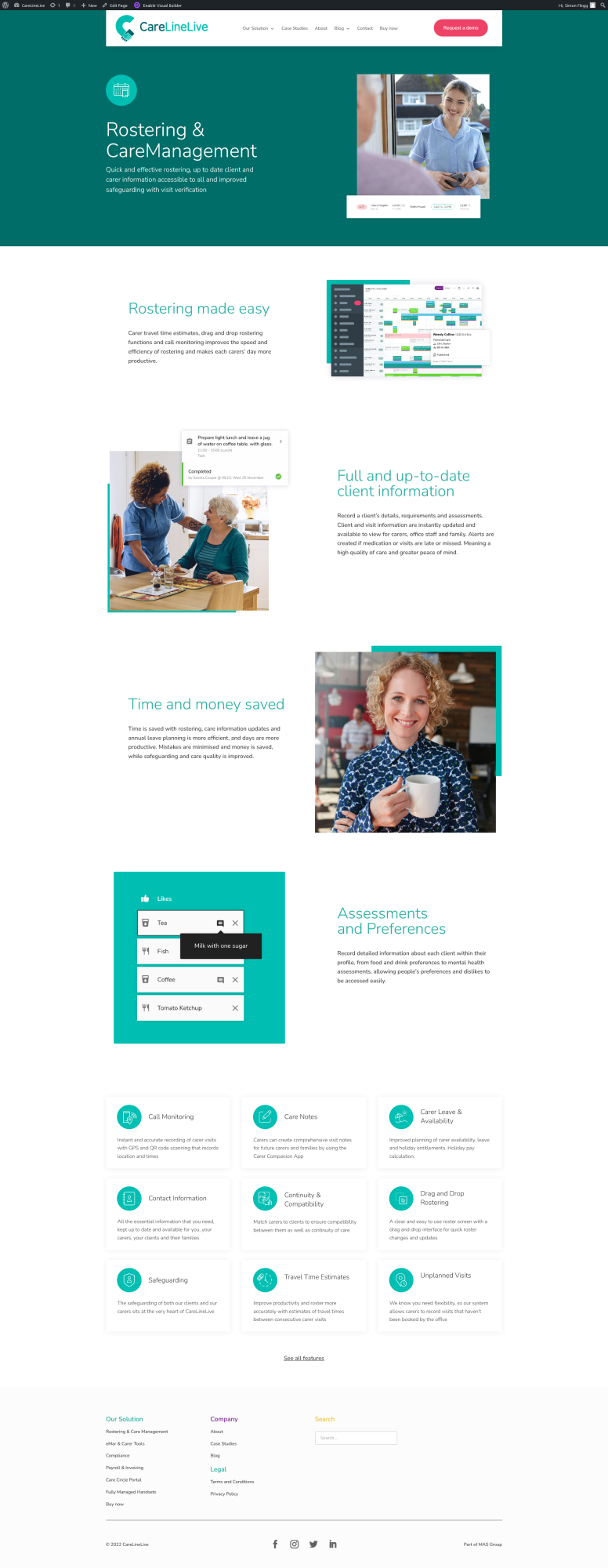 Domiciliary & Home Care Rostering Software | CareLineLive